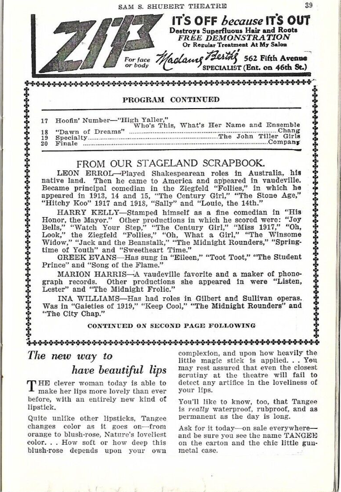 Irene Dunne, Leon Errol in "Yours Truly" 1927l/Raymond Hubble, Anne ...