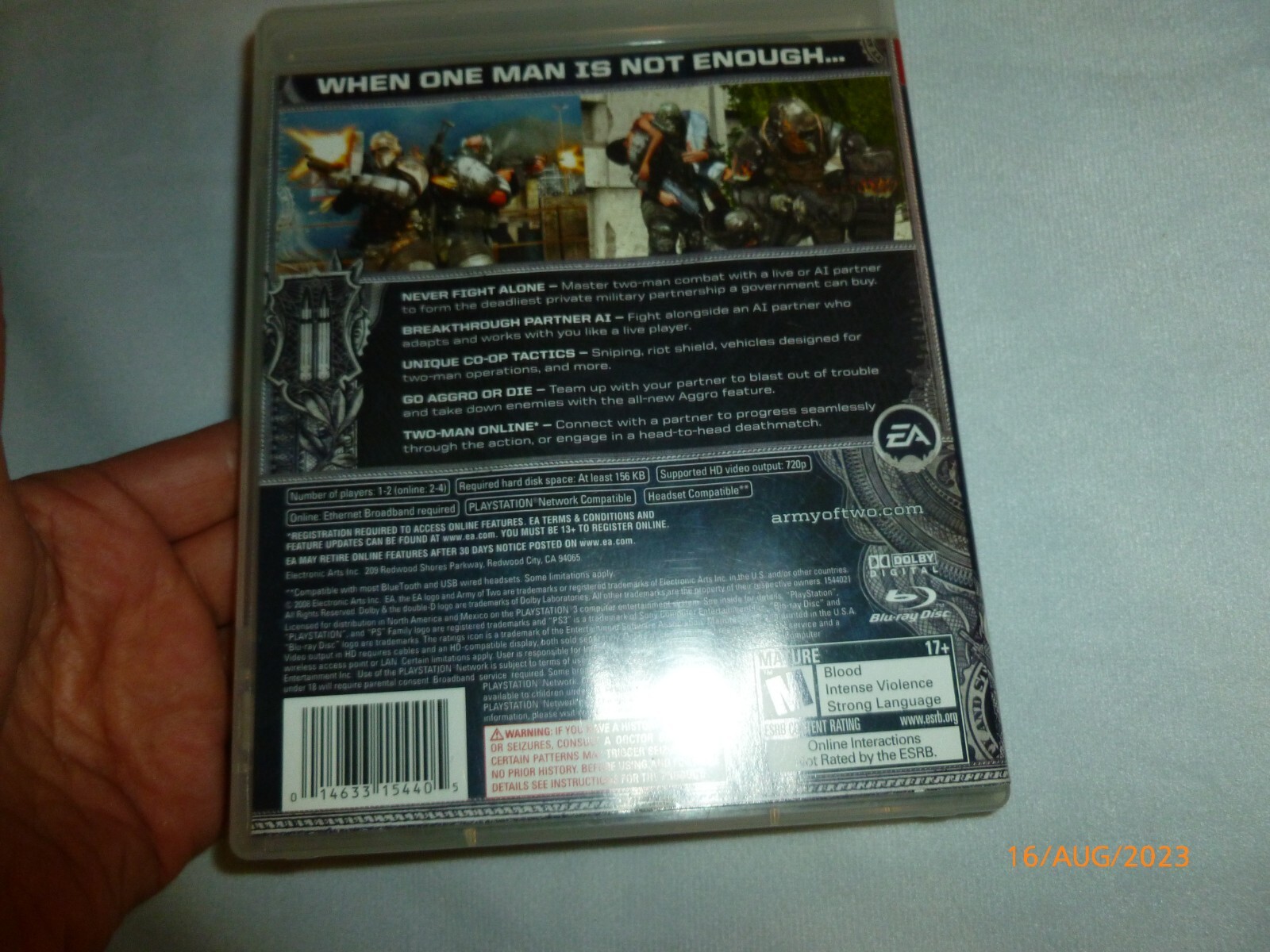 Army of Two PS3 Black Label Playstation 3 Rare Authentic 14633154405 | eBay