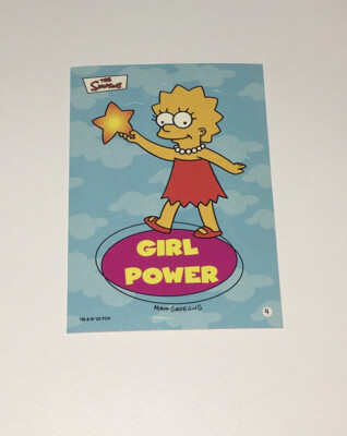 Topps 2002 Simpson Card Sticker #4 Lisa Simpson Girl Power | eBay