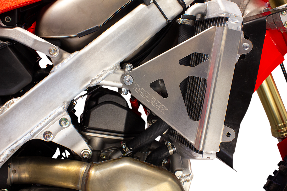 Works Silver Aluminum Radiator Brace Guard for Honda CRF250R 22-23 | eBay