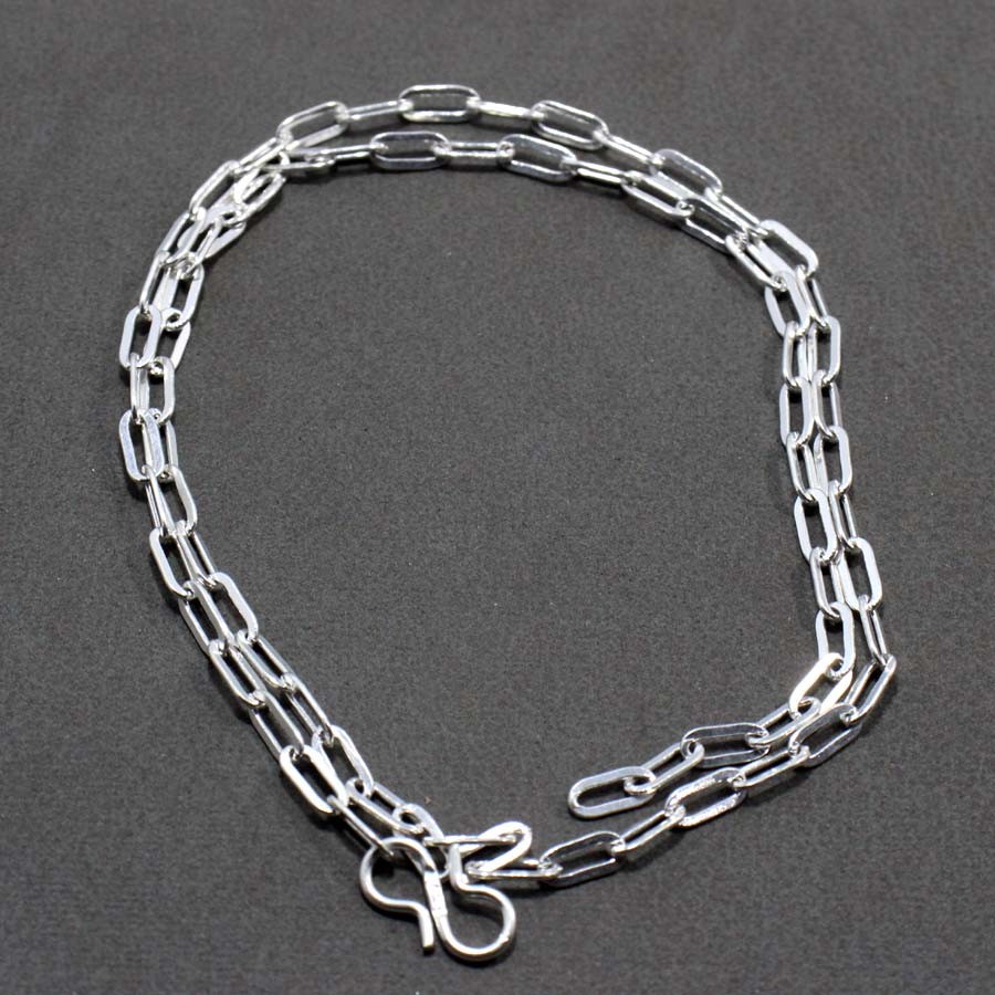 Link Anchor Interconnected 925 Silver Plated Chain Necklace 18" MJ | eBay