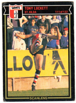 1987 AFL VFL SCANLENS FOOTBALL CARD - 111 Tony LOCKETT (ST KILDA) | eBay