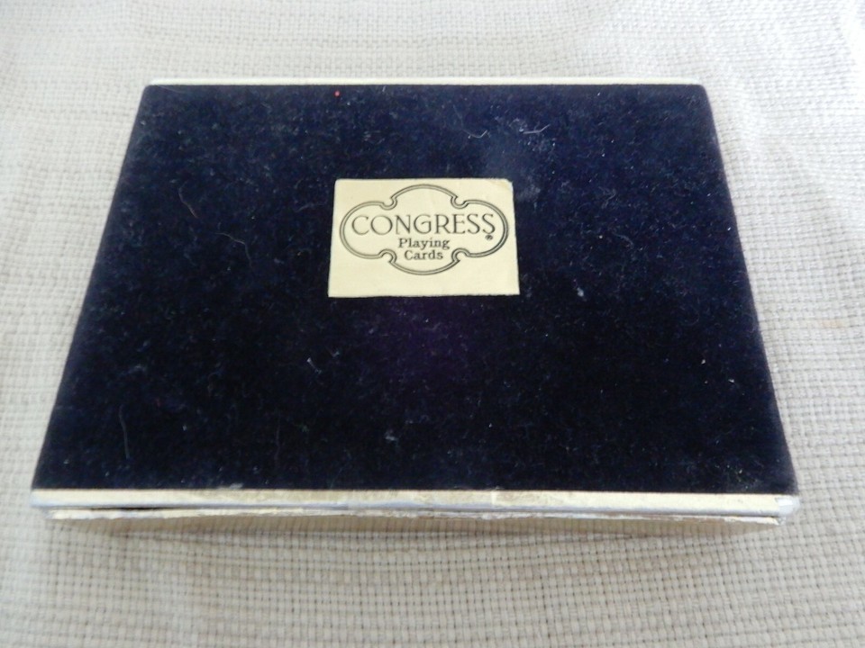 Vintage Congress 2 deck playing card set in original box | eBay
