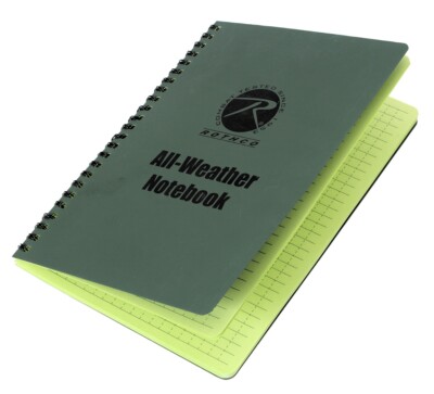all-weather all weather field notebook #463 size 6"X8" OD Green | eBay
