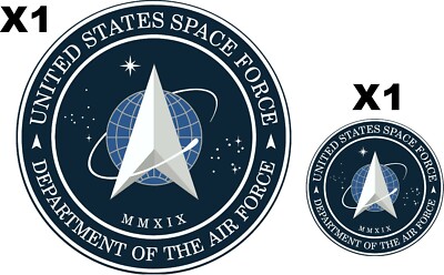 2 X UNITED STATES SPACE FORCE DECAL'S 1 X 4" and 1 X 2" LAMINATED | eBay