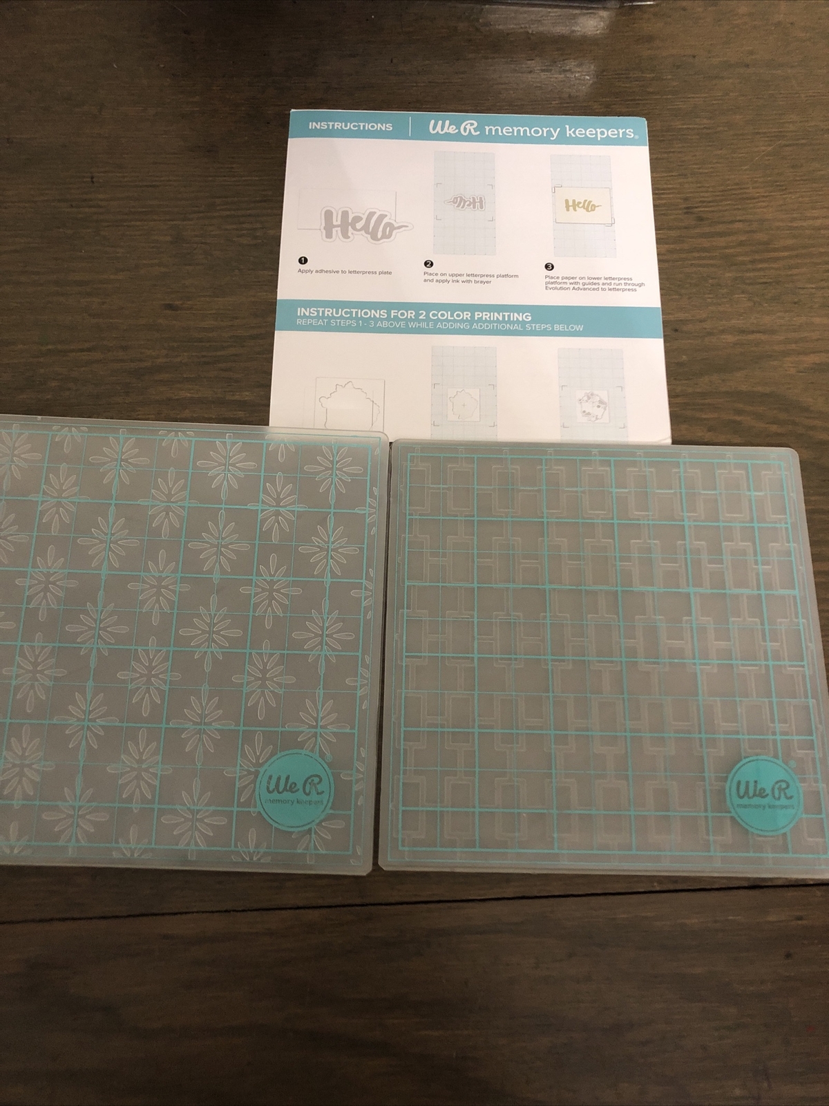 2 We R Memory Keepers Embossing Folder Flower Squares Craft ...