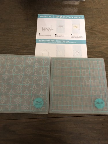 2 We R Memory Keepers Embossing Folder Flower Squares Craft ...