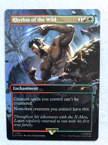 Mtg Carte Magic Secret Lair Marvel Wolverine Rhythm of the Wild English ...