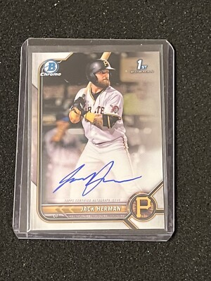 Jack Herman 2022 Bowman Chrome 1st Prospect Auto Pirates | eBay