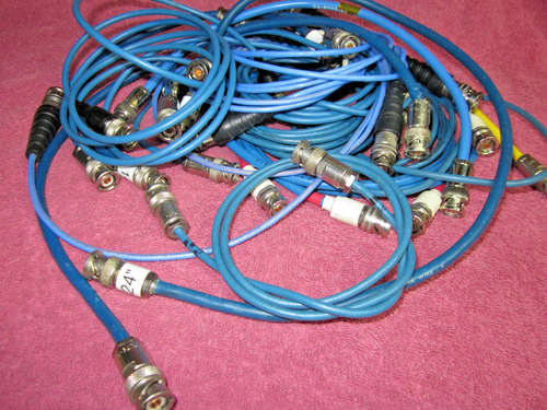 Lot approx 19pcs Trompeter Tri-Ax Jumper Cable Assemblies RF Triax Coax ...