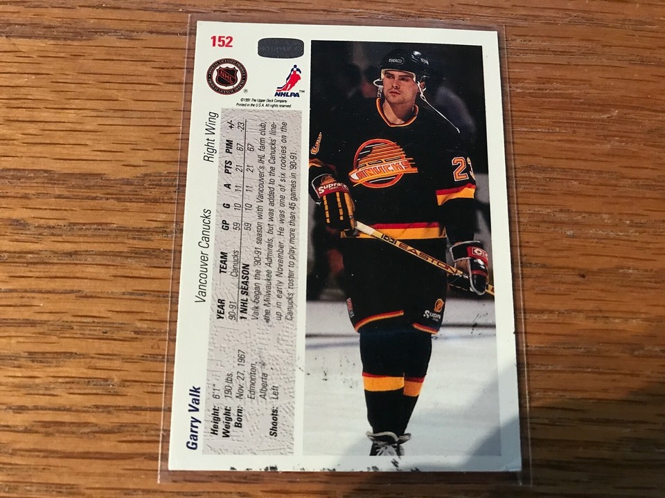 Garry Valk signed autograph auto 1991-92 UD Hockey Trading Card | eBay