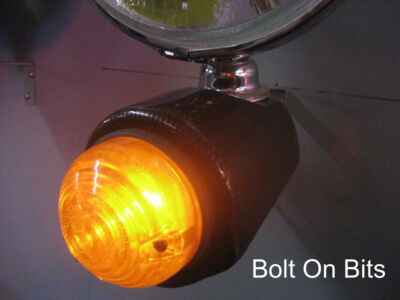 Front Carbon Amber Indicator Light Pods Caterham Westfield DAX Locost ...