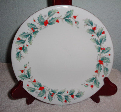 4 China Pearl NOEL Fine China Salad Plates Christmas Winterberries | eBay