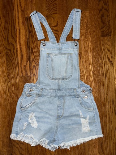 Love Tree short denim jean Overalls size S | eBay