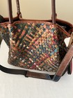 Large Multi Color Real Leather AMERI LEATHER Handbag. | eBay