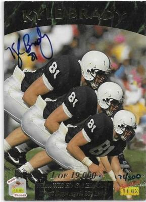 KYLE BRADY CERTIFIED AUTO Autographed Signed 1995 card Penn State ...