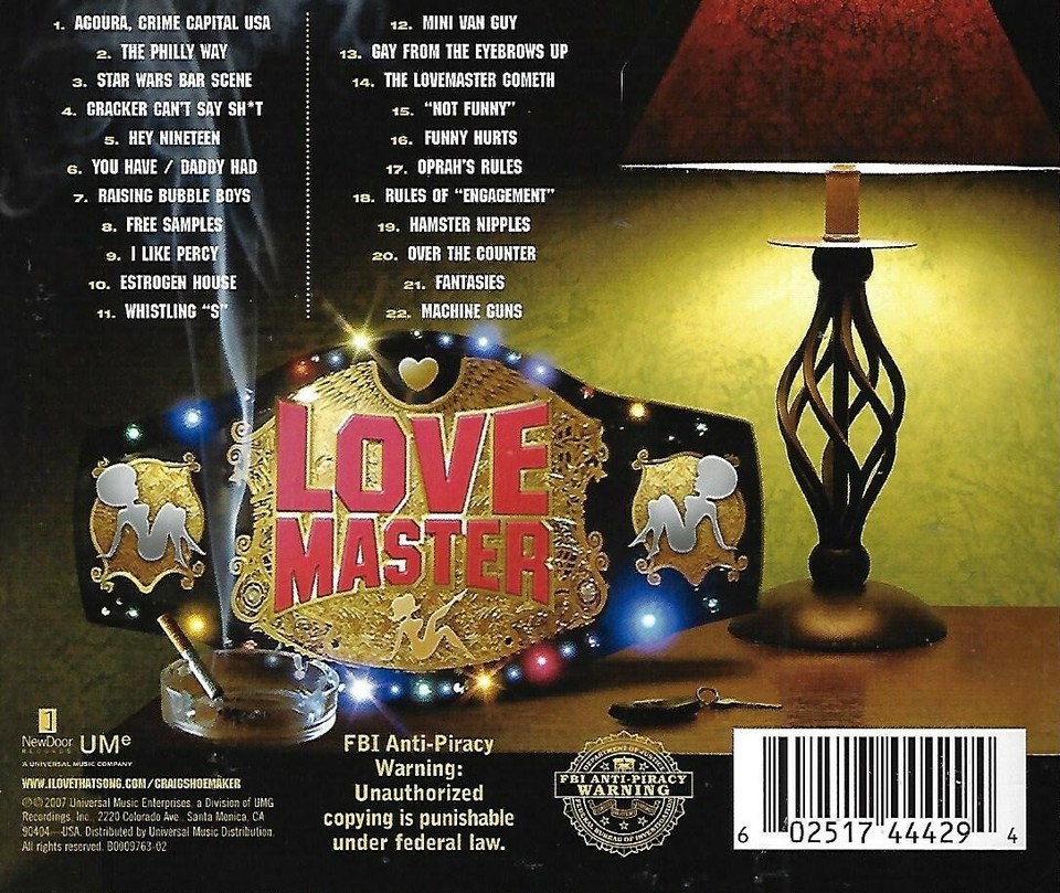 The Lovemaster... Unzipped by Craig Shoemaker (CD, 2007) 602517444294| eBay