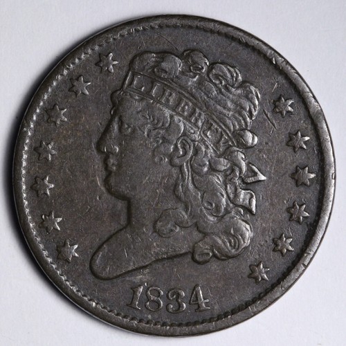 1834 Classic Head Half Cent XF E109 DQLB | eBay