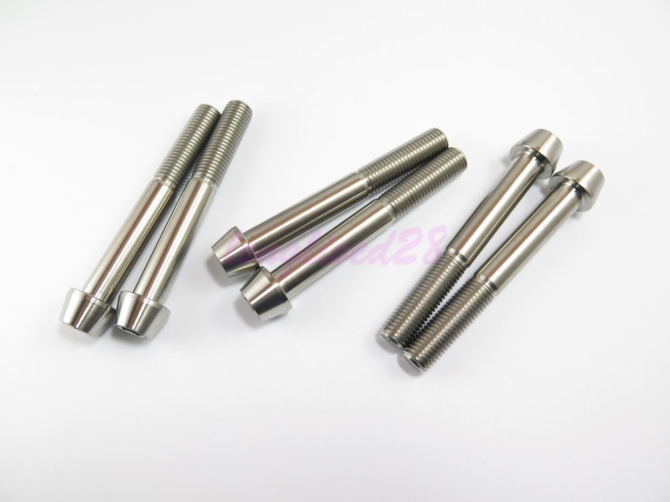 M10 x 75mm 1.5 Pitch Titanium Ti Bolt Taper Hex Allen Socket Head Screw ...
