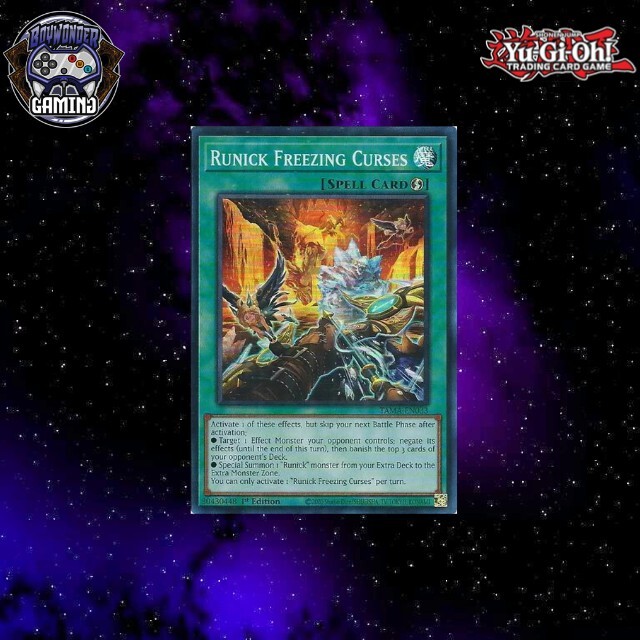 1st Edition Super Rare Runick Freezing Curses TAMA-EN033 M/NM - YGO TCG ...