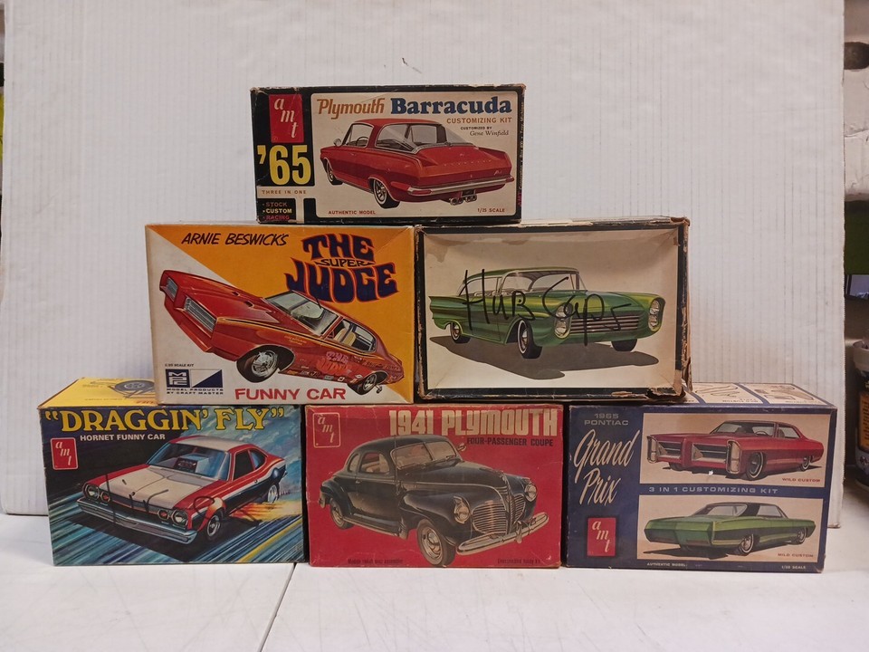 Funny Car Model Kit Boxes, Parts, Wheels, Rims 1/25 INCOMPLETE Lot | eBay