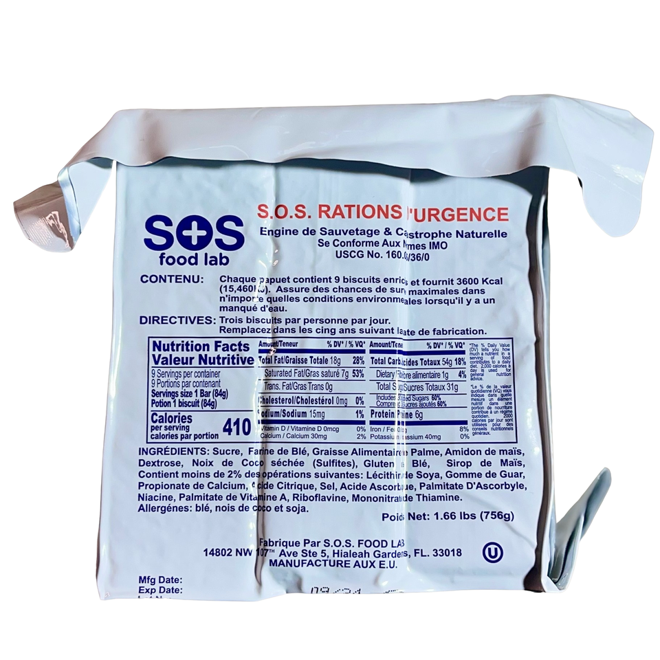 SOS Food Labs 6-Day Emergency Food Supply: Natural Disaster Rations | eBay