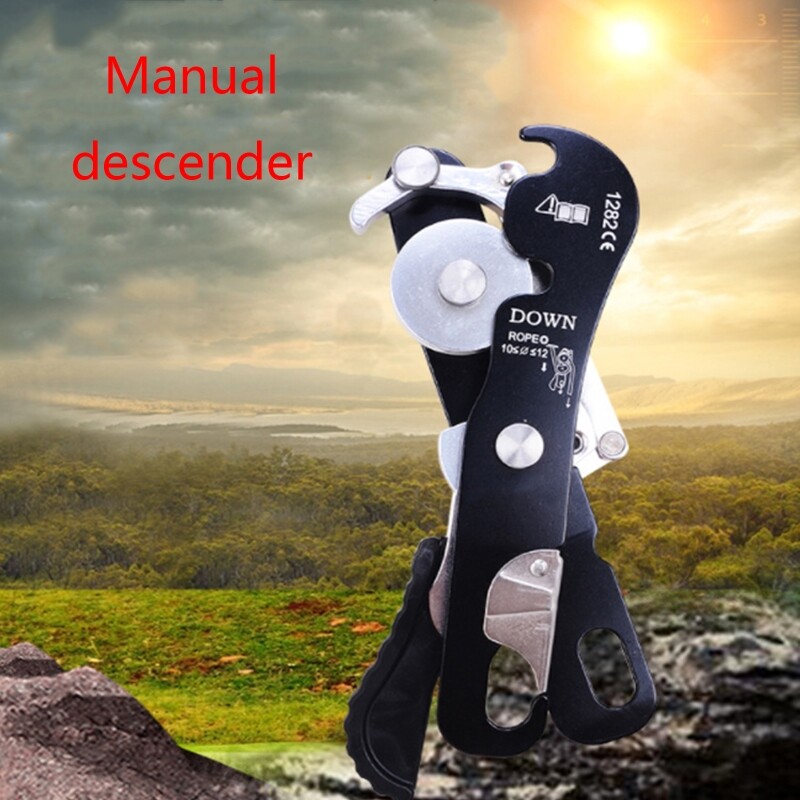 Professional Rock Climbing Descender Equipment for 10-12mm Rope Self ...