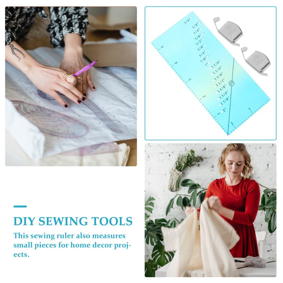 Seam Allowance Ruler Plastic Sewing Tool Set for Quilting Patchwork ...