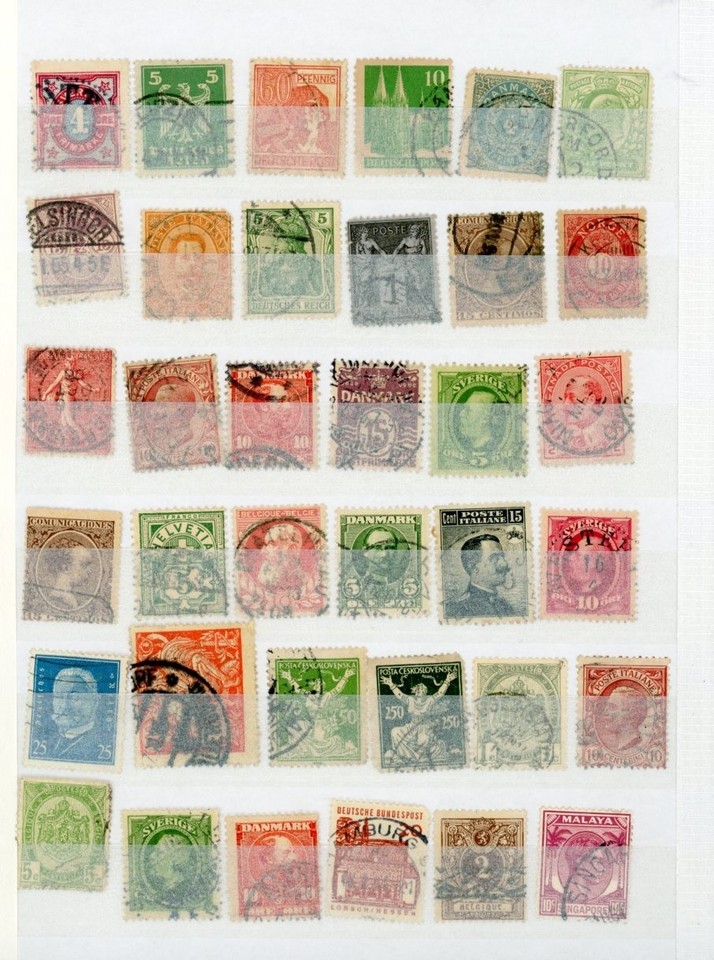 WW small stock book with stamps on 16 pages / 25-11-2yB / Mint and used ...
