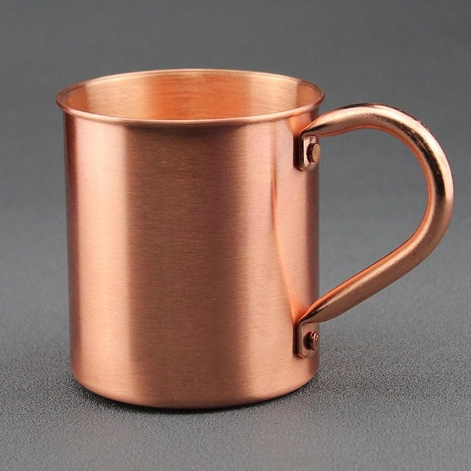 Copper Mugs (410ml), Handcrafted Smooth Rounded Lip Ergonomic Handle ...