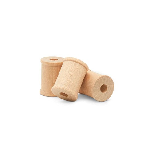 Wooden Spool for Crafts 1 x 3/4-inch Pack of 25 Small Empty Thread ...
