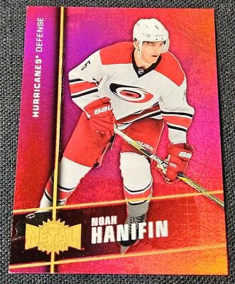 2015-16 Fleer Showcase PMG /150 Red Noah Hanifin Rookie Precious Metal ...
