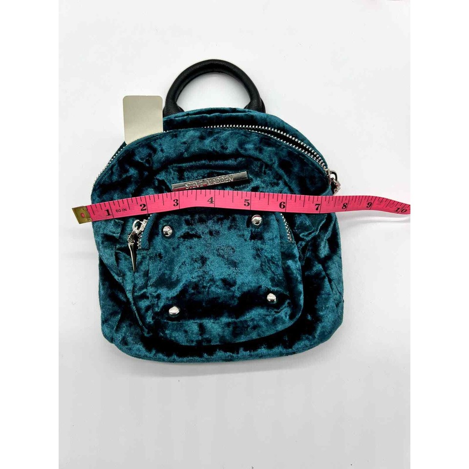 Steve Madden Blue Green Crushed Velvet Mini Backpack Purse | eBay