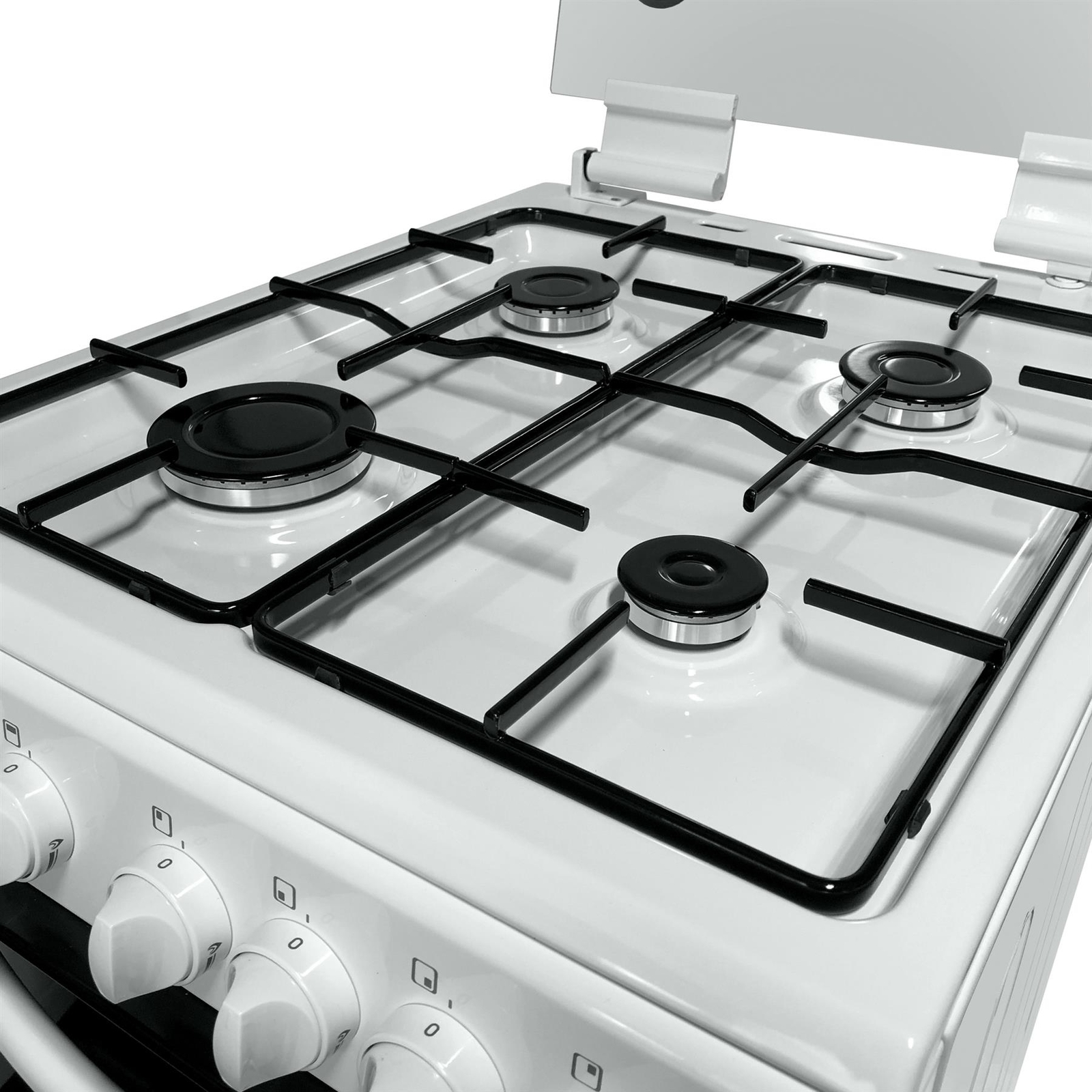 Double Oven Gas Cooker with Glass Lid, Statesman GTL50W | eBay UK