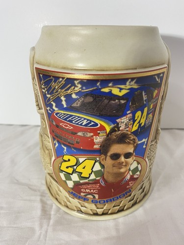Jeff Gordon Embossed Coffee Mug 24 NASCAR 1997 Beige Cup 3D made in ...