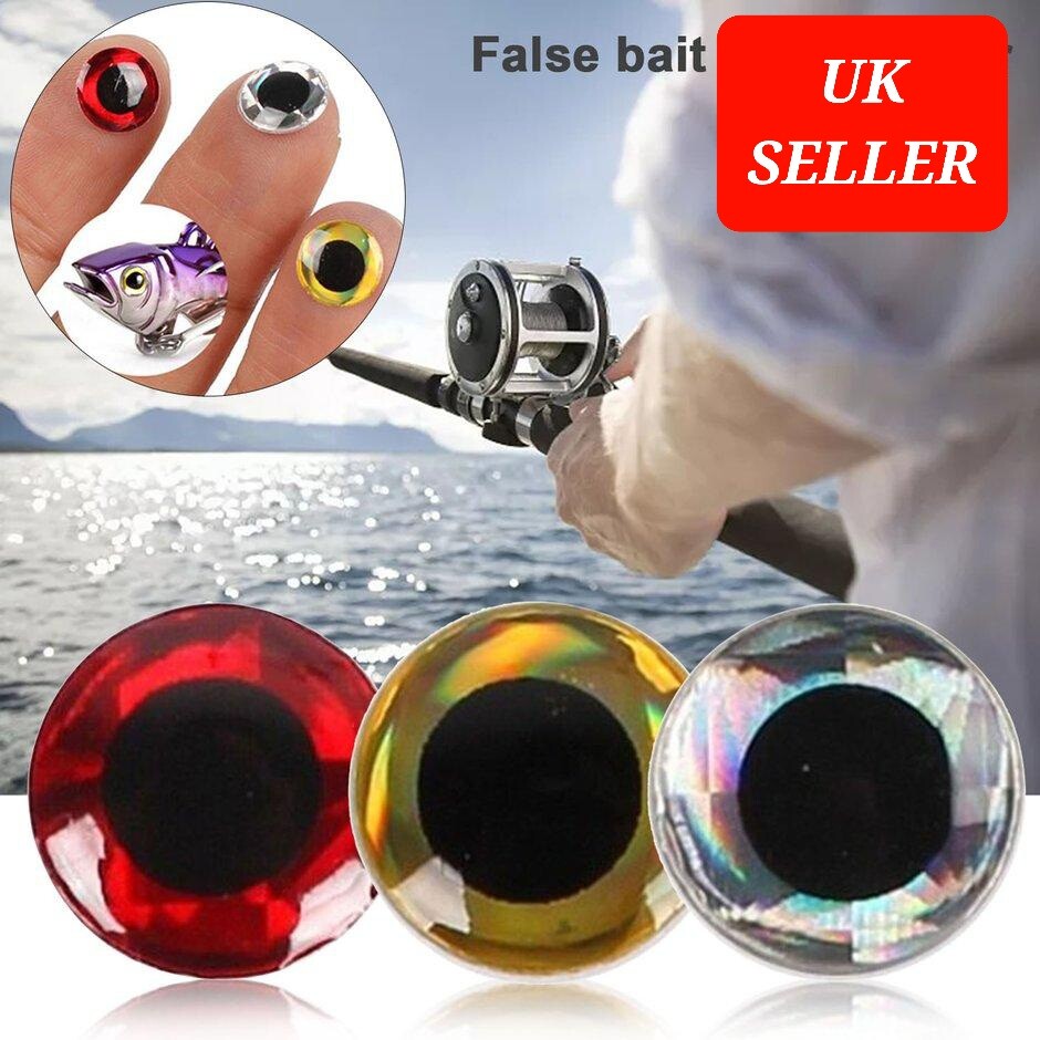 Fish Eyes 3D Holographic Fishing Lure Fly Tying Jigs Crafts Dolls 3/5/7 ...