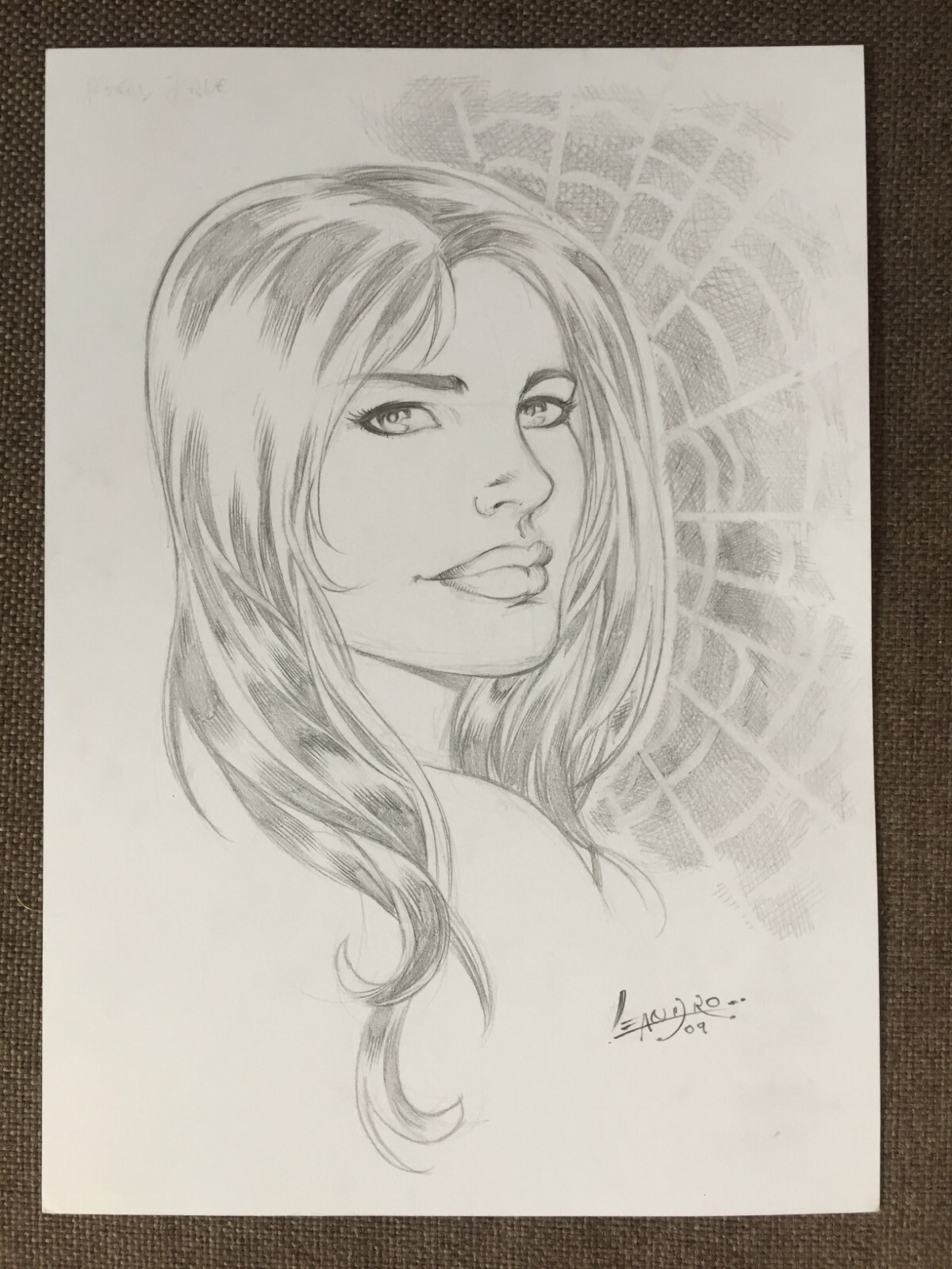 Comic Originalzeichnung Mary Jane by Leandro Ed Benes Studios DIN A4 ...