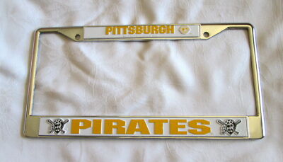 PITTSBURGH PIRATES EMBOSSED CHROME LICENSE PLATE FRAME #1 - NEW | eBay