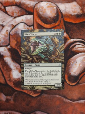 Magic the Gathering Sifter Wurm Hand Painted Unique Custom MTG Altered ...