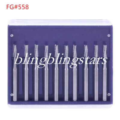 50 Pcs Dental Carbide Burs Tungsten Steel Bur FG For High Speed Burs ...