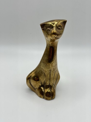 Mid Century Modern Vintage Brass Cat Figurine. HEI Designed Himark ...