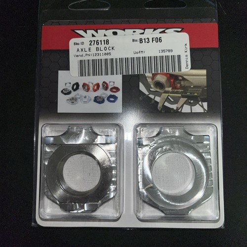 Works Connection Elite Axle Blocks Silver 17-315 | eBay