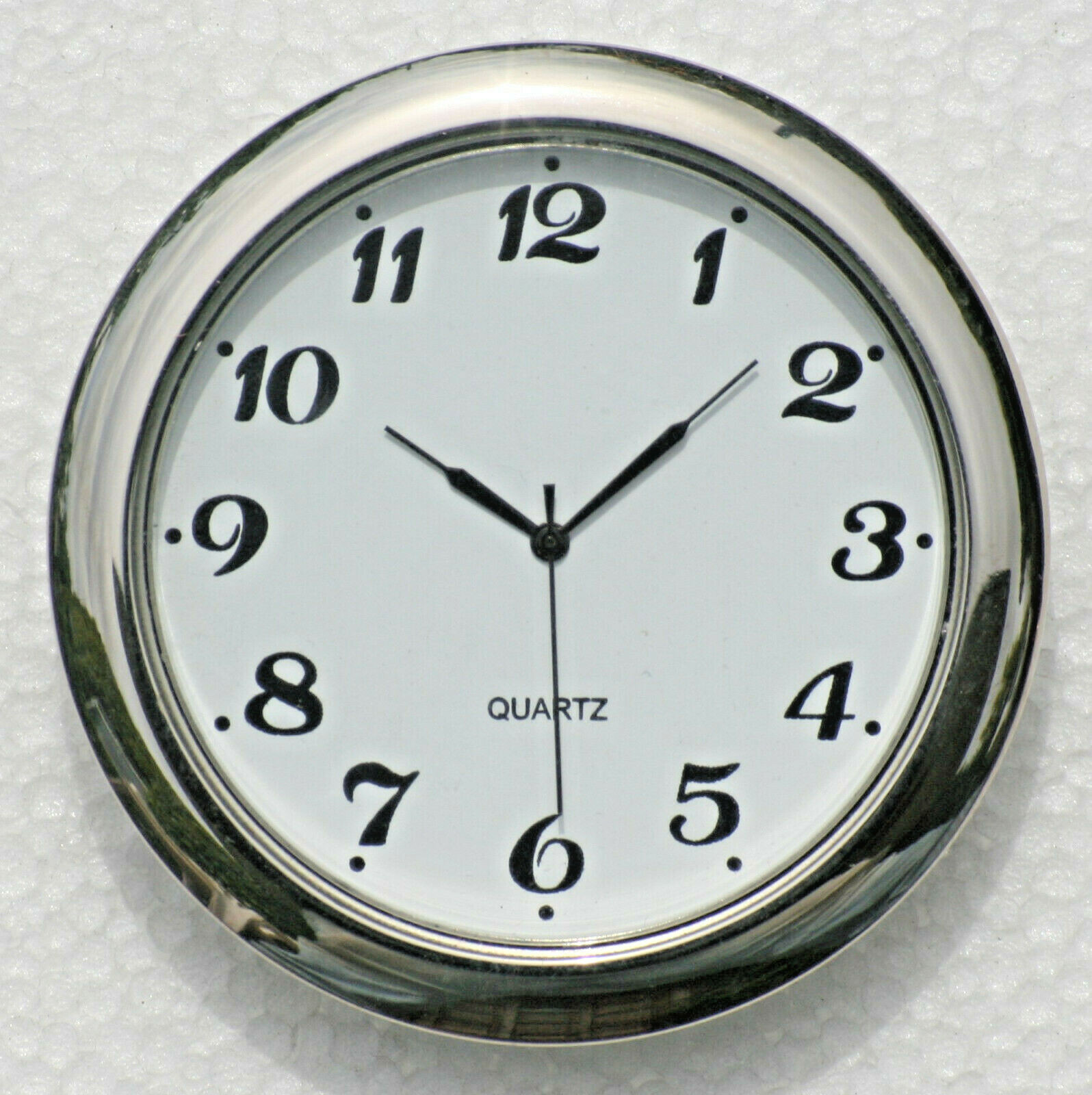 55mm Quartz Watch insert Silver Bezel White dial fits 52mm diameter ...