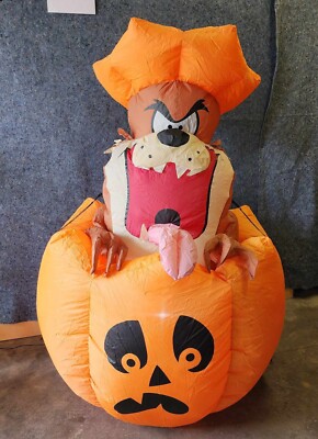 Used 5 FT Looney Toons Taz Pumpkin Airblown Inflatable Halloween | eBay