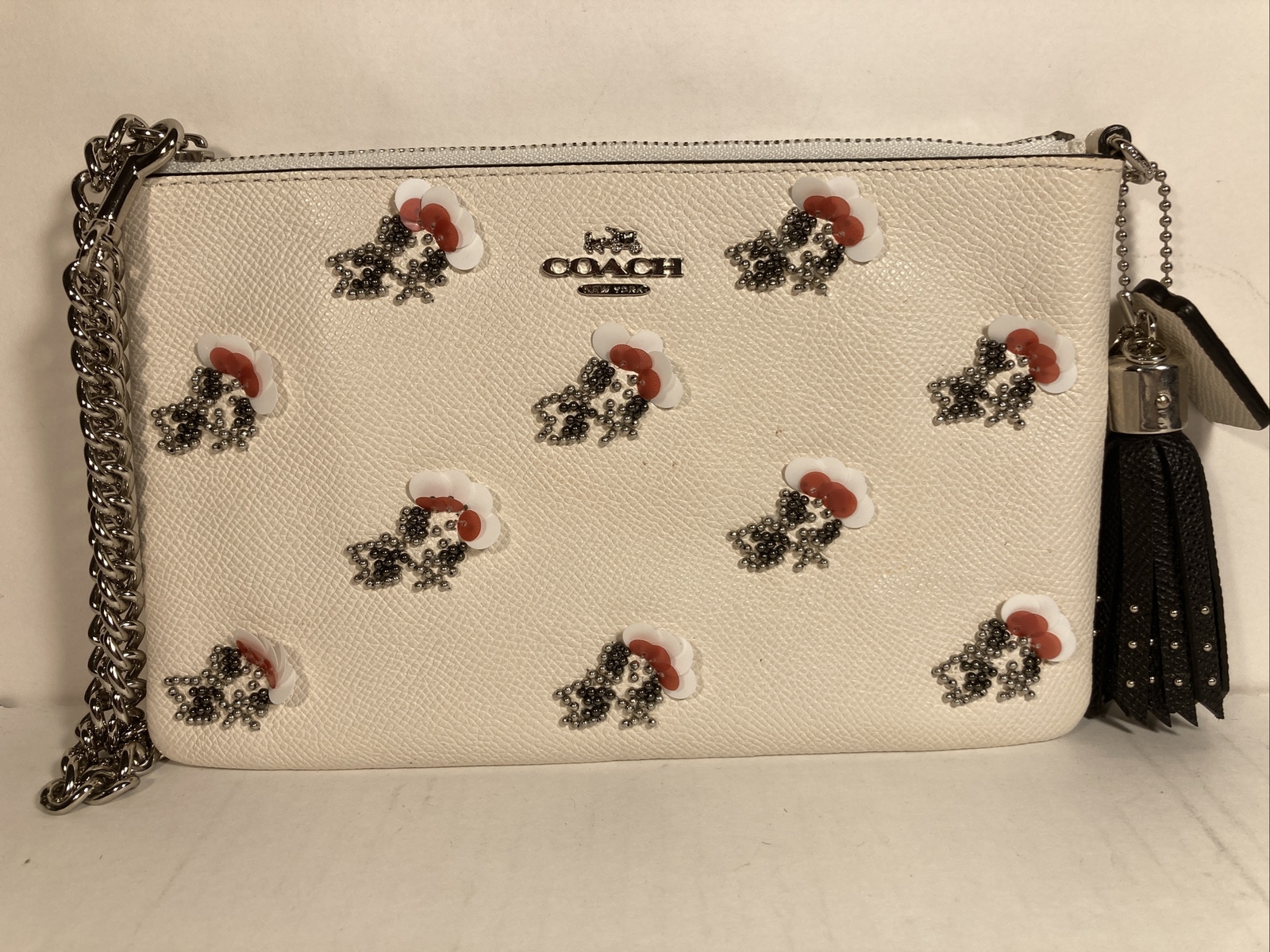 Rare Coach Small Wristlet With Floral Embroidery Leat… - Gem