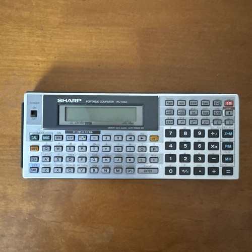 SHARP PC-1450 Pocket Computer Programmable Calculator Tested Rare Japan ...