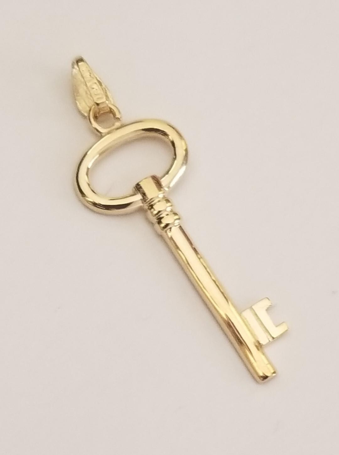 14k Real Solid Yellow Gold Key IIave Charm Pendant | eBay