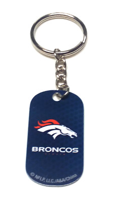 DENVER BRONCOS METAL KEYCHAIN PULL NEW LICENSED NFL FOOTBALL CHARM ...