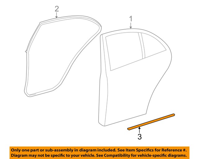 MERCEDES BENZ MB OEM 2126903782 Rear Door Lower Seal for sale online | eBay