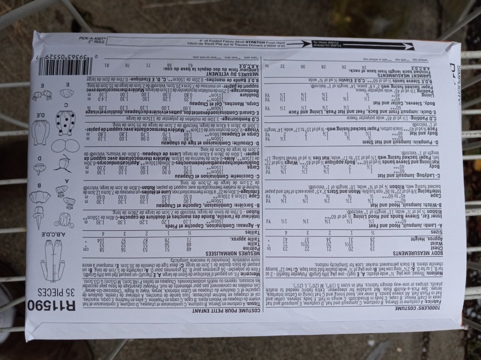 Simplicity 2788 Infant & Toddler Costumes Pumpkin, LadyBug, More Sizes ...